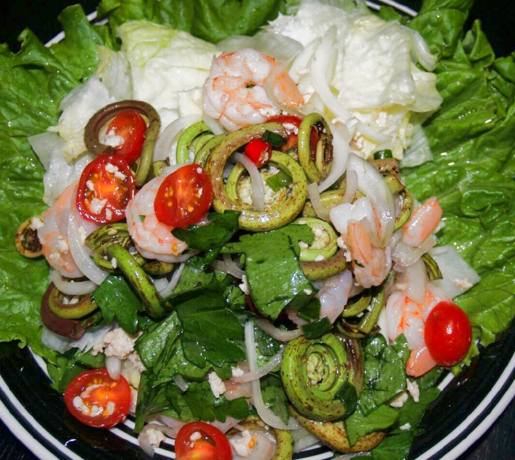 Thai Fiddle-head Fern Salad - Healthy Thai Recipes