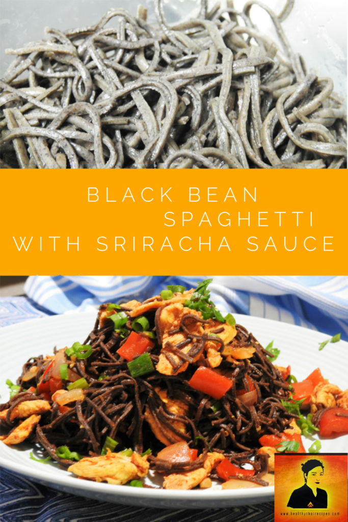 Sriracha Black Bean Spaghetti (เส้นสปาเก็ตตี้ถั่วดำผัดซอสพริก ...