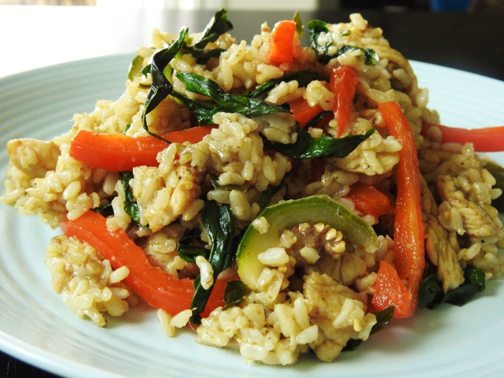 Healthy Thai Green Curry Fried Rice - Healthy Thai Recipes