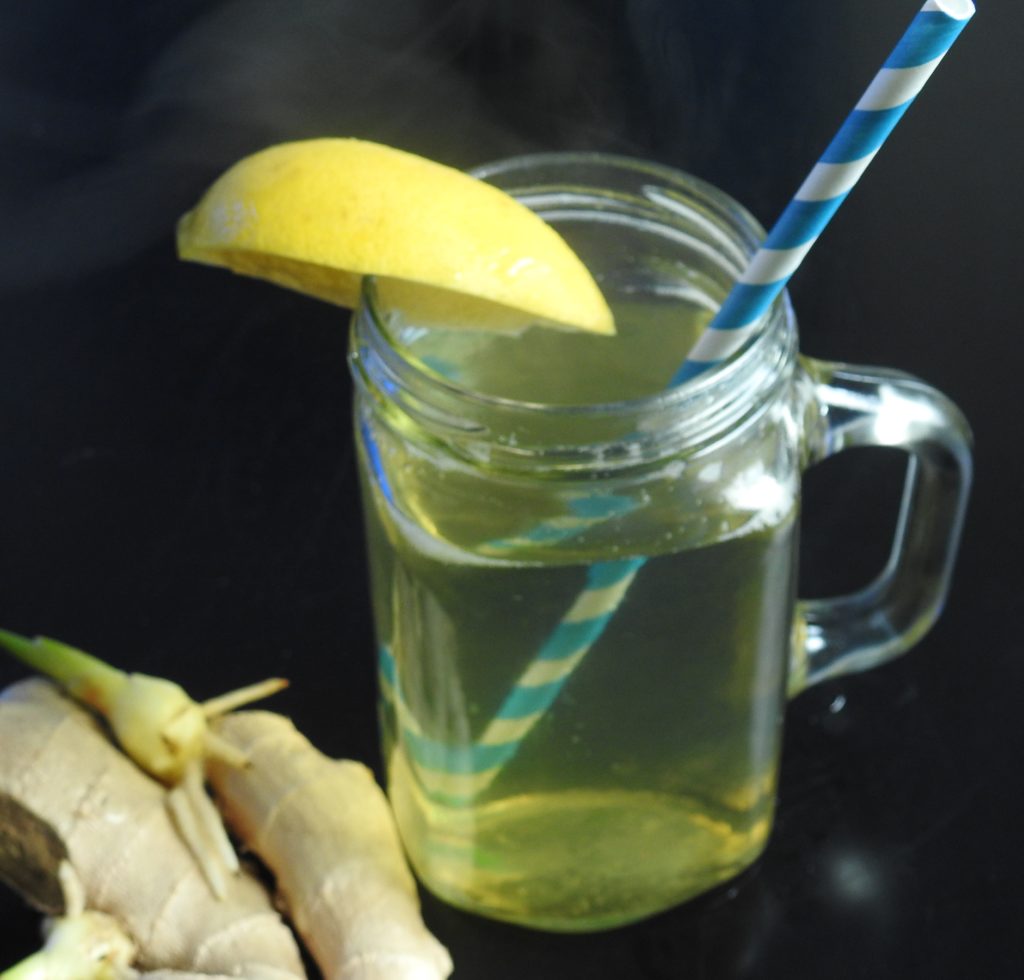 Homemade Thai Style Hot Ginger Tea With Healthier Sweateners