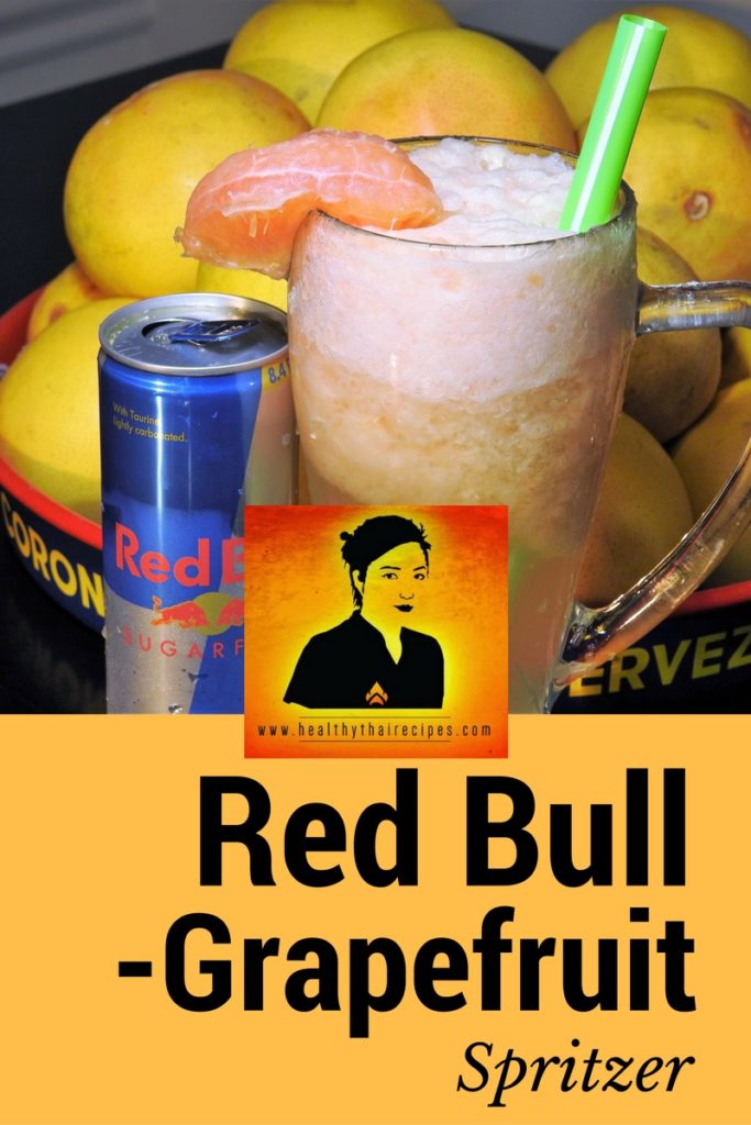 Low Calorie Red Bull Grapefruit Spritzer - Healthy Thai Recipes