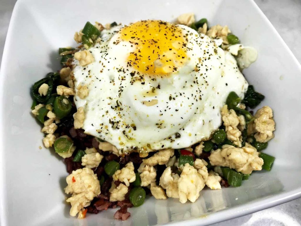 Pad Kra Pow With A Fried Egg Khai Dao - Thai Basil Chicken With A Fried ...