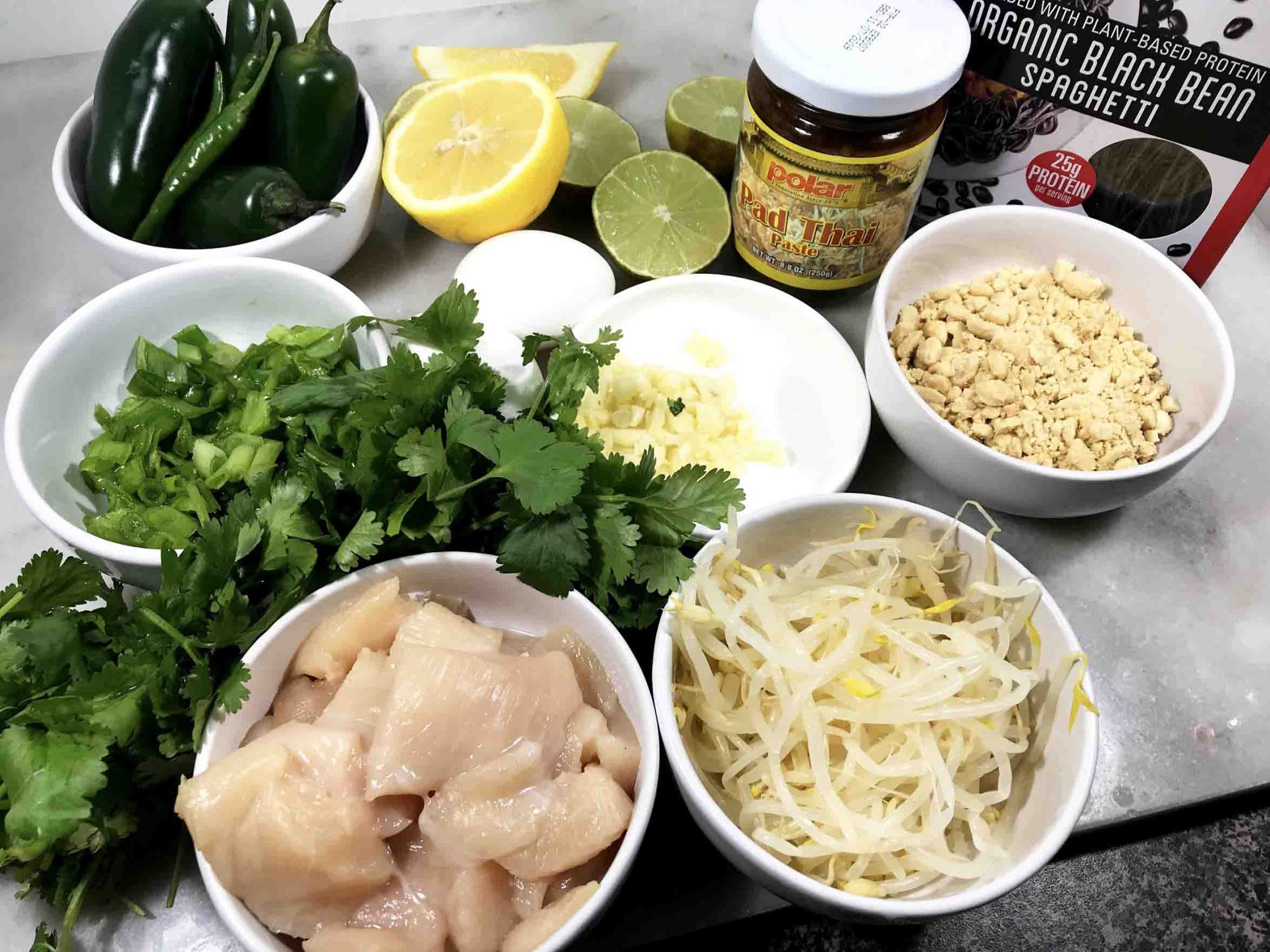 Easy Pad Thai Made With Black Bean Noodles Recipe - Healthy Thai Recipes