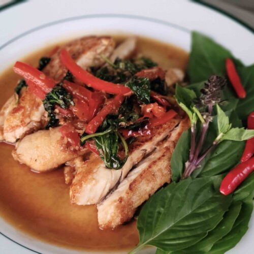 Easy Thai Basil Redfish Recipe - Healthy Thai Recipes