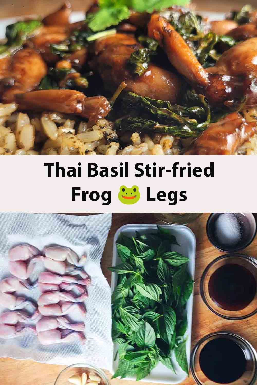 Healthy and Easy Thai Basil Stir-fried Frog Legs